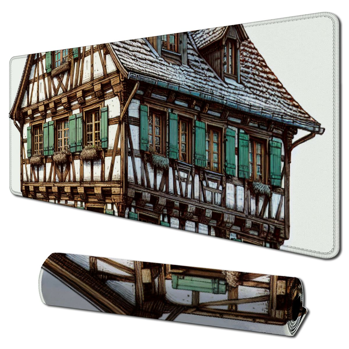 nygtbtfer Mouse Pad - Fachwerkhaus Farmhouse Farm Agriculture Building ...