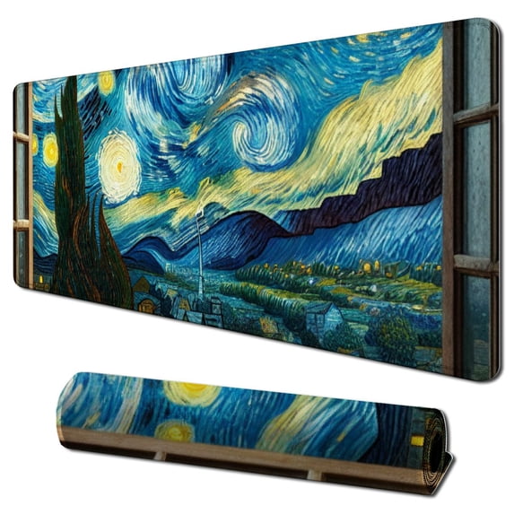 nygtbtfer Mouse Pad, Van Gogh Extended Large Gaming Mouse Pad, Non-Slip ...
