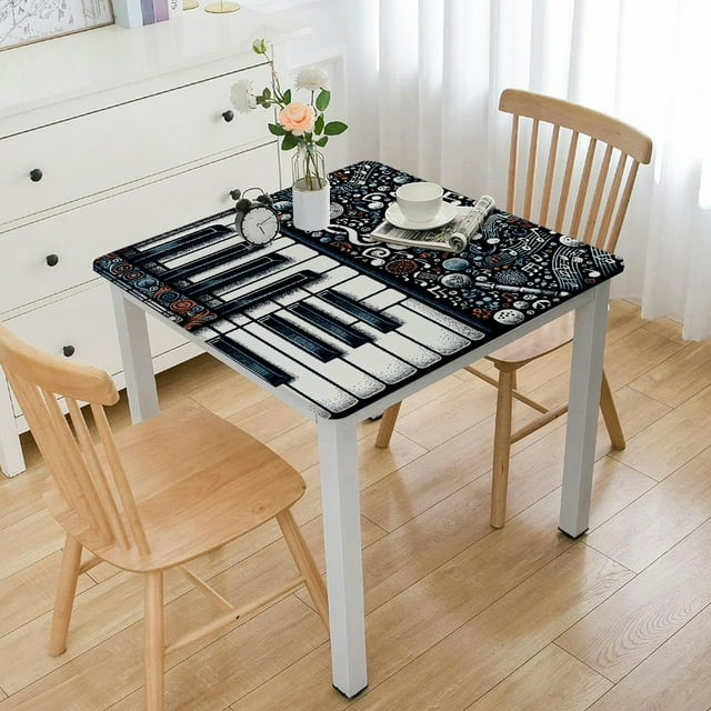 nygtbtfer Music Notes Piano Keys Square Washable Table Cloth Stain ...