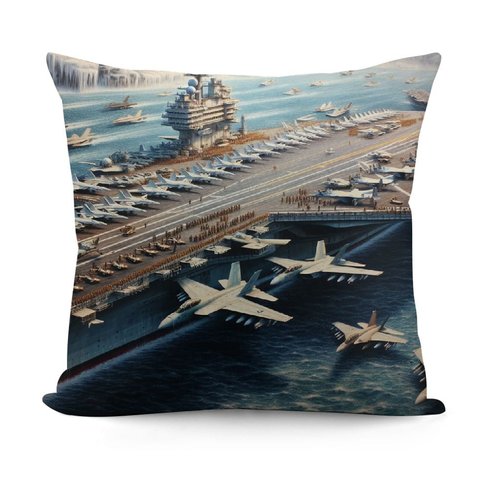 nygtbtfer Navy Ship Cushion Covers Military Theme Throw Military Combat ...