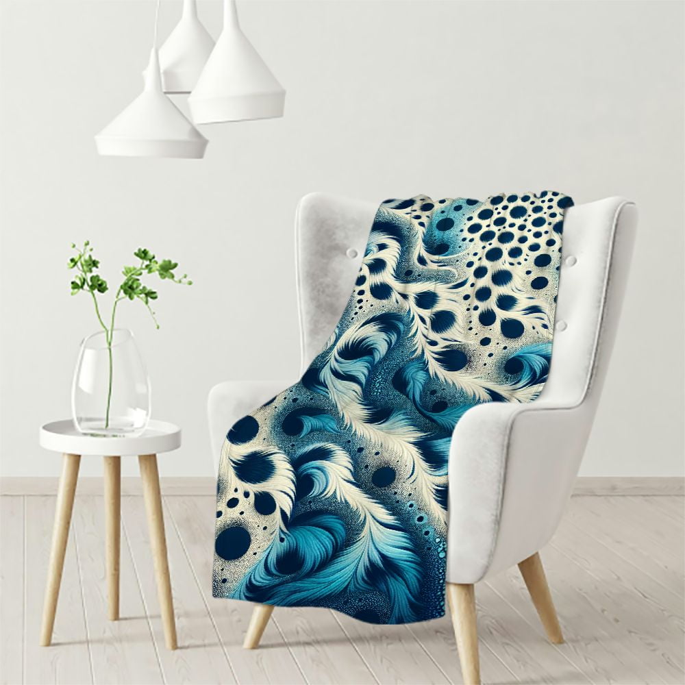 nygtbtfer Print Blanket Sky Blue Print Throw Blanket for Women Girls ...