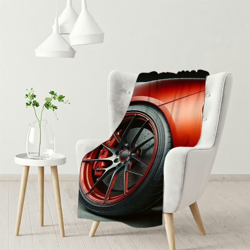 nygtbtfer Red Race Car Throw Blanket for Bed Sofa Couch, Flannel Fuzzy ...