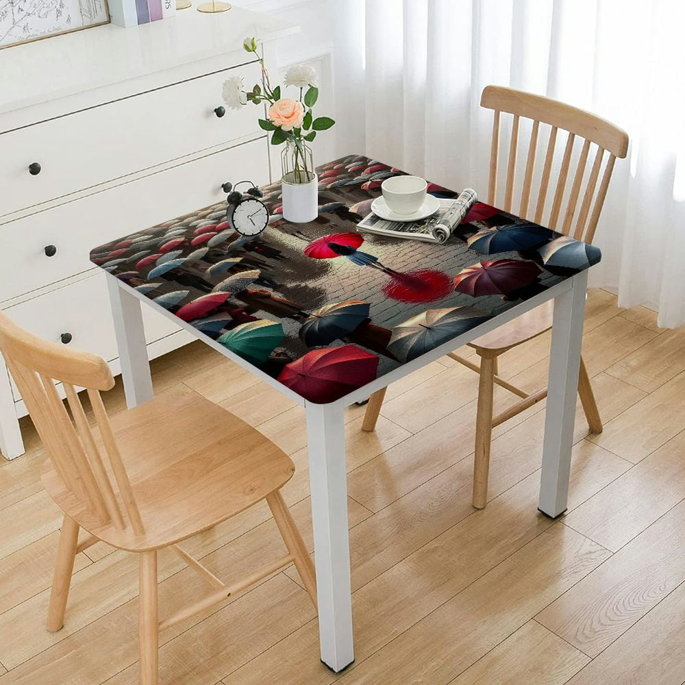 nygtbtfer Sadness Stormy Day Umbrellas Rectangle Tablecloth Elastic ...