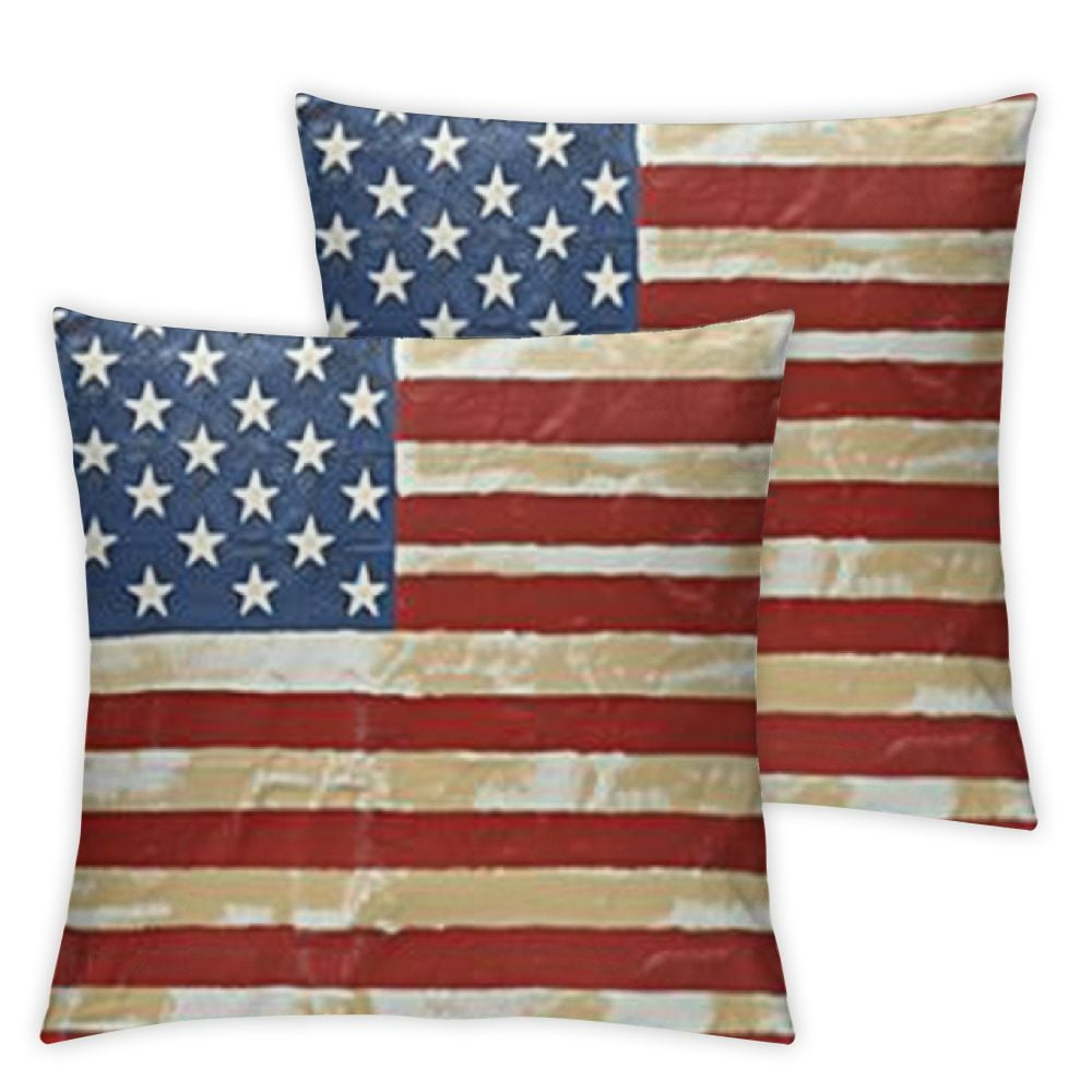 nygtbtfer Set of 2 American Flag Throw Pillow for Home Outdoor Sofa ...