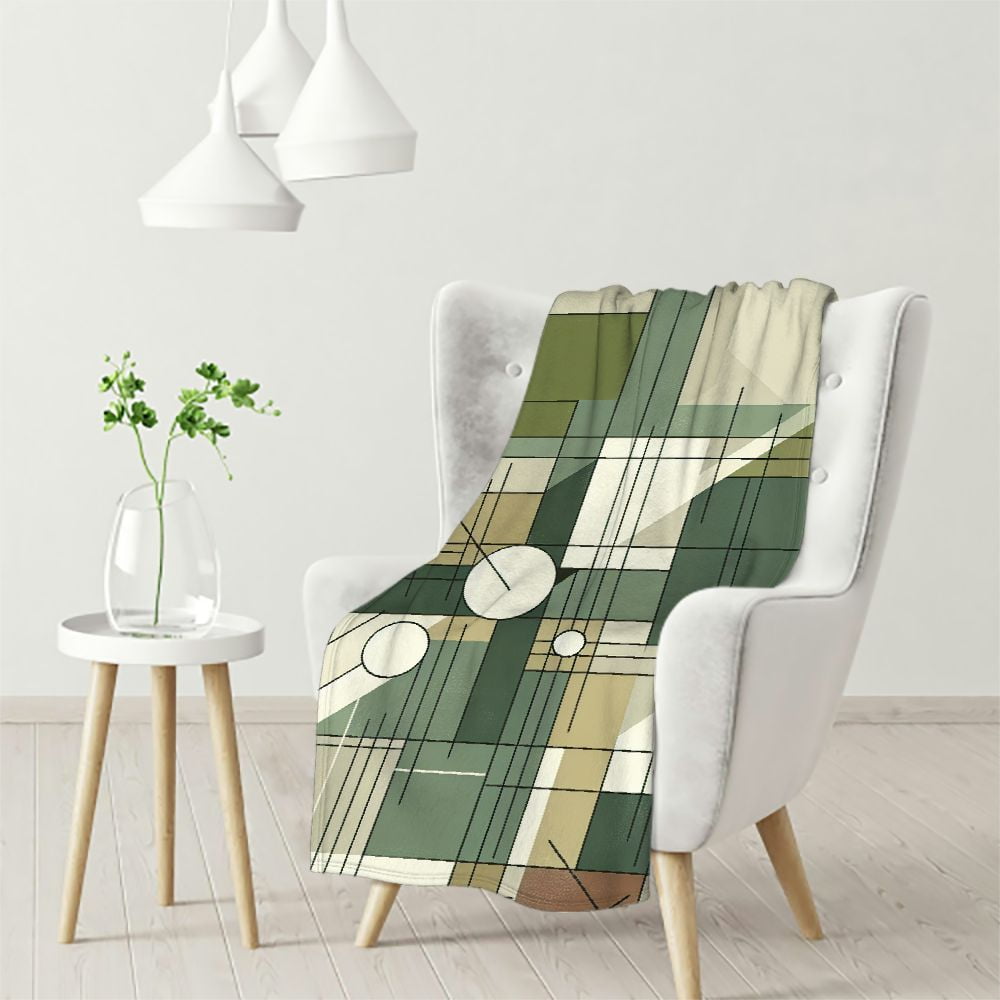 nygtbtfer Soft Blankets and Throws for Sofa Mid Century Modern Abstract ...