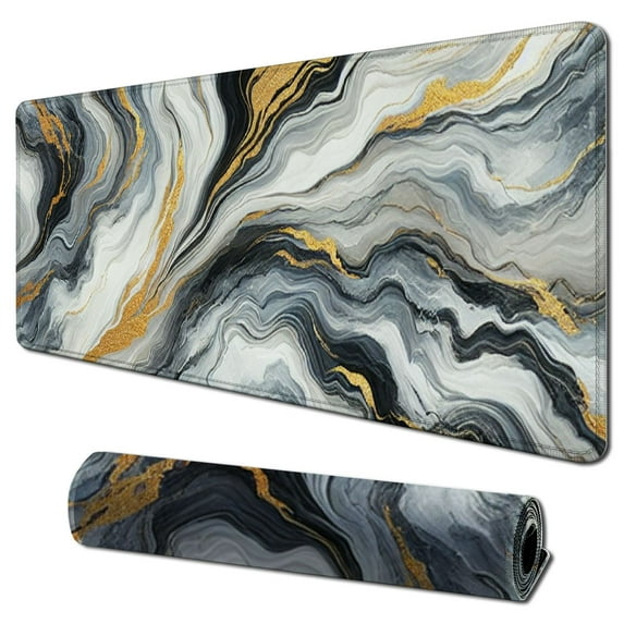 nygtbtfer Square Mouse Pad Elegant Black and White ,Office Home Premium ...