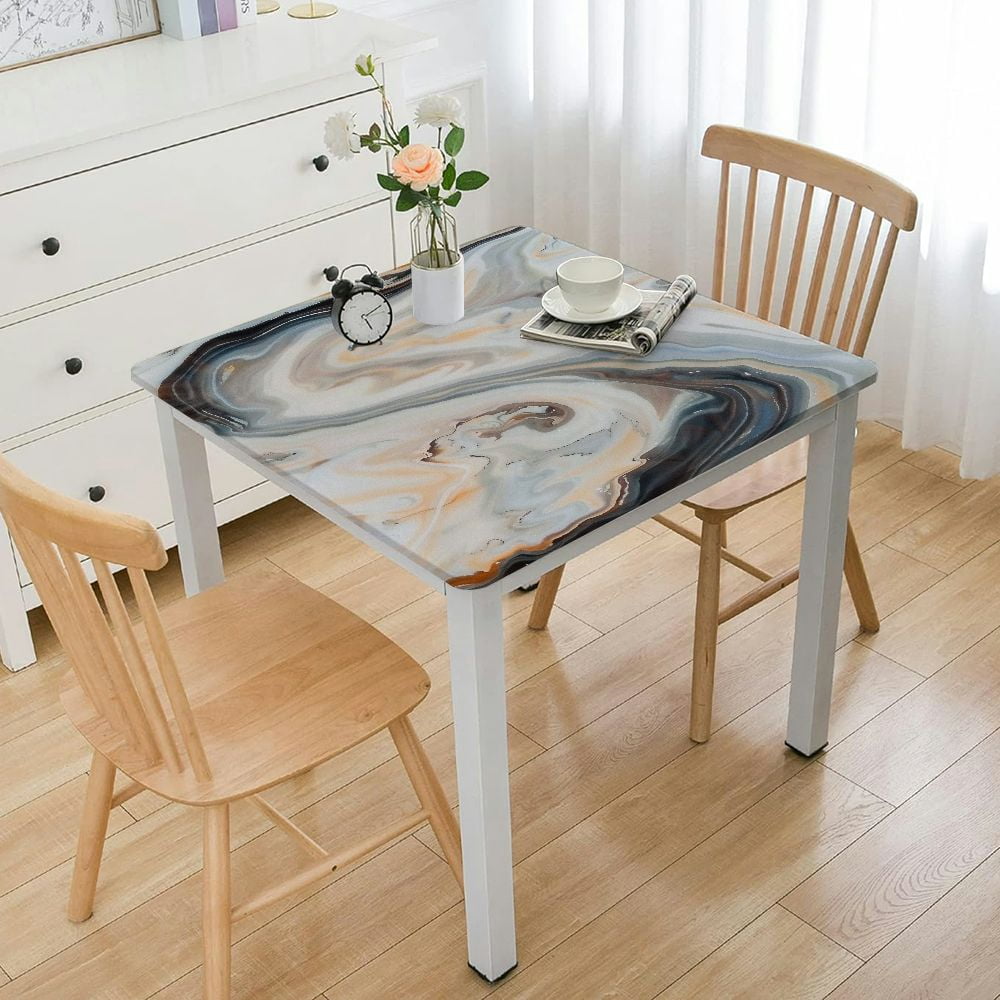 nygtbtfer Tablecloths Square Dining Table Cloth Natural Marble Stone ...