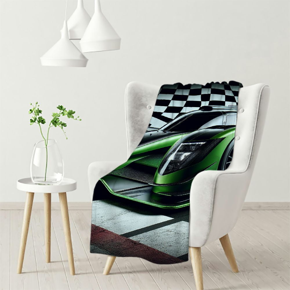 nygtbtfer Throw Blanket Boys Blanket,Black and White Checked Plaid ...