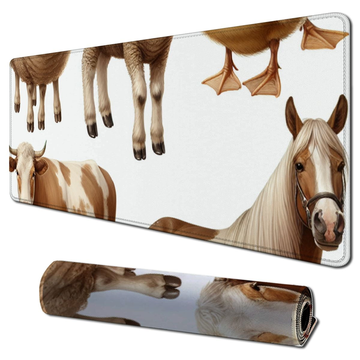 nygtbtfer Watercolor Farm Animals Pig Sheep Horse Cow Gaming Mouse Pad ...