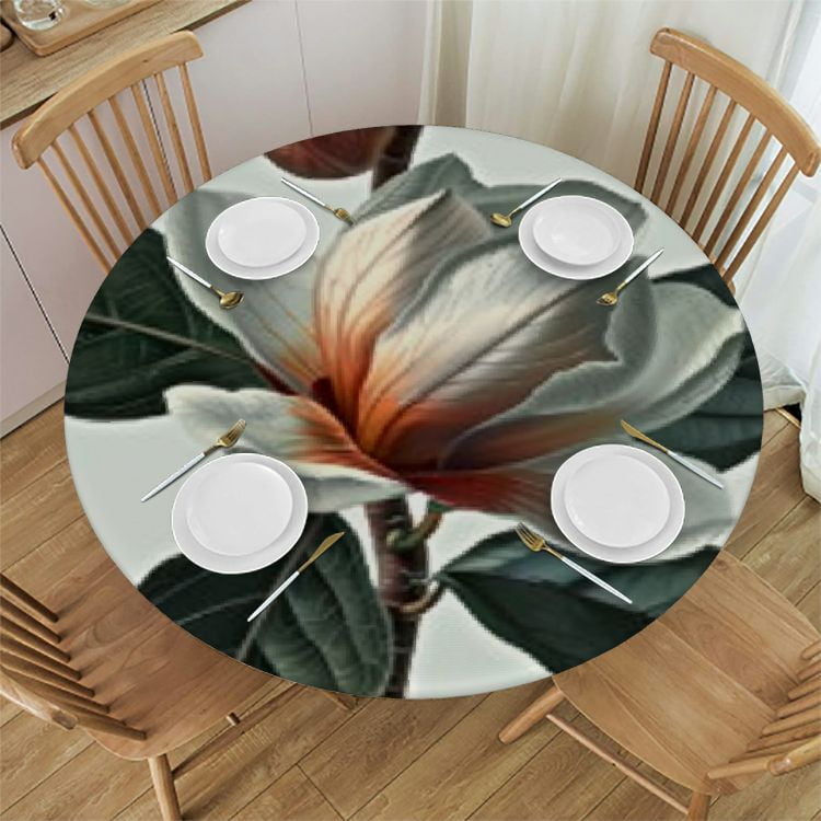 nygtbtfer White Magnolias Flowers Round Table Cloth, Tablecloth with ...