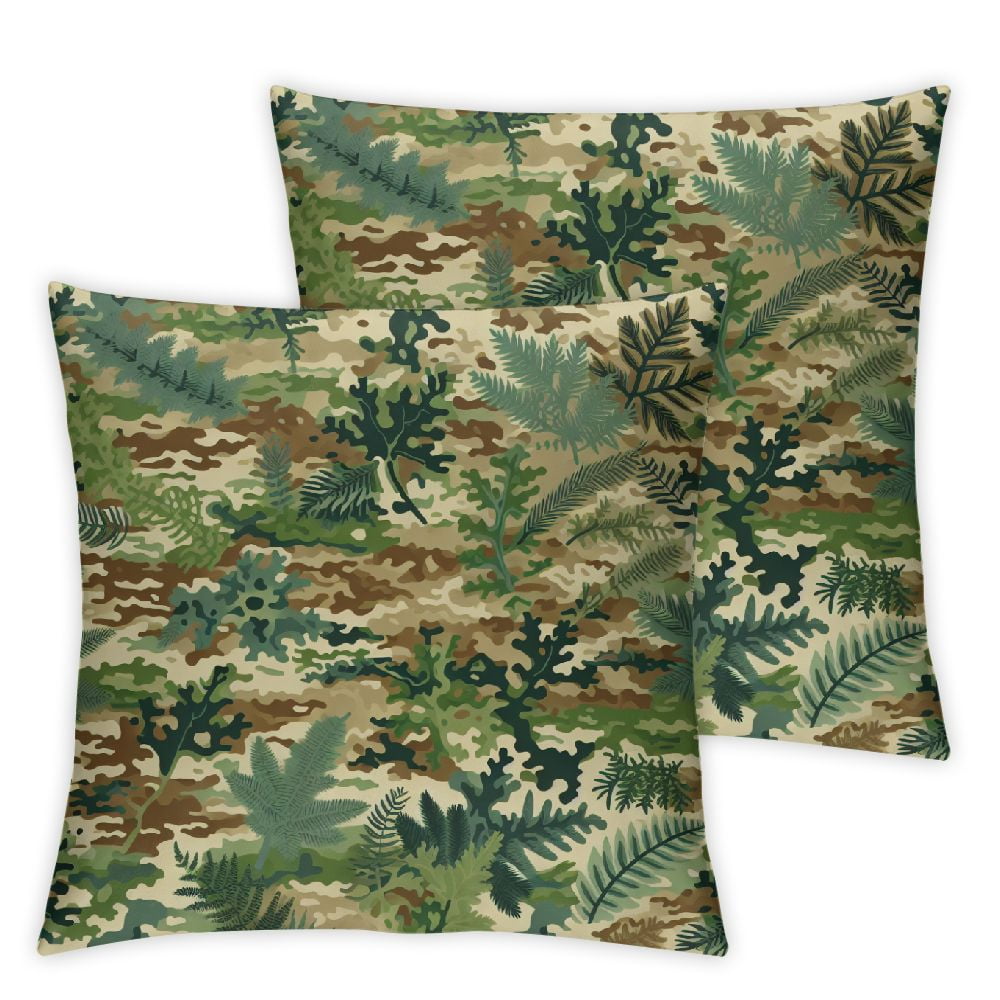 nygtbtfer Woodland Camouflage Army Camo Outdoor Pillow Covers Set of 2 ...