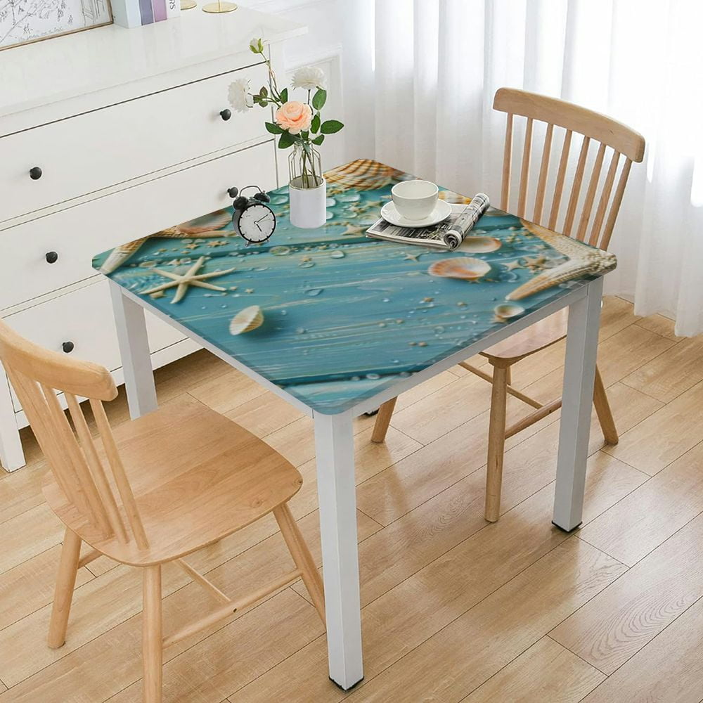 nygtbtfer with , Square Fitted Table Cloth, Wipeable Table Cover for ...