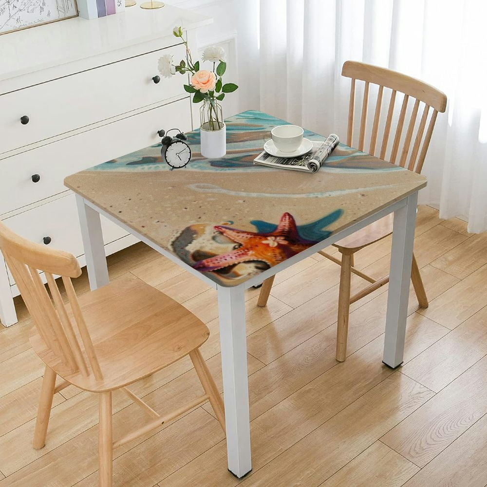 nygtbtfer with , Square Fitted Table Cloth, Wipeable Table Cover for ...