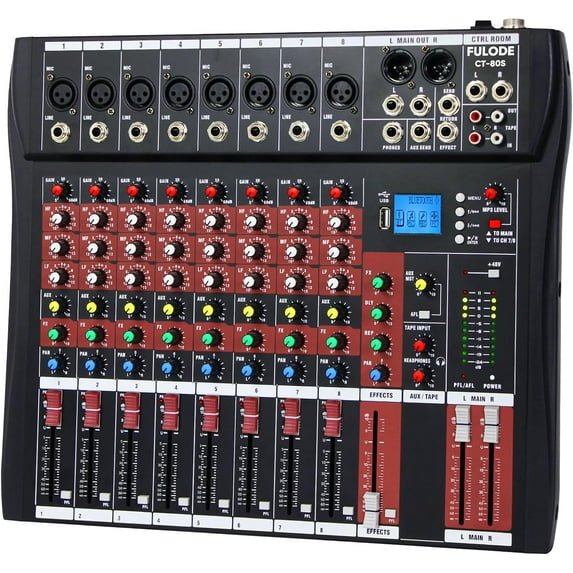 o Mixer 8 Channel, CT-80S Professional Sound System Board DJ Mixing ...