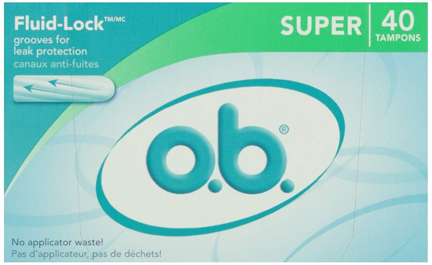 o.b. Original Applicator-Free Tampons, Unscented, Super, 40 Ct HSA/FSA ...