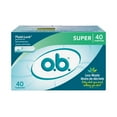 o.b. Original Applicator-Free Tampons, Unscented, Super, 40 Ct ...