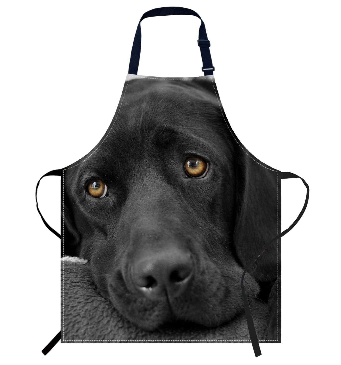 oFloral Black lab Labrador Dog Puppy Apron Chefs Apron, Cooking and ...