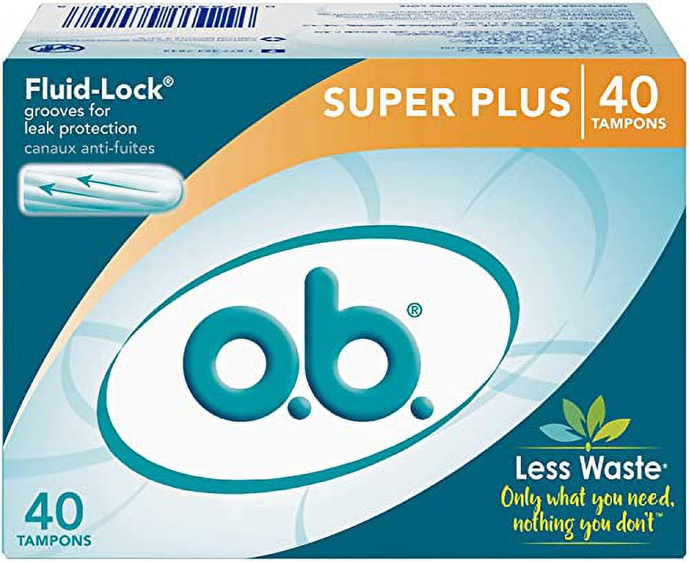 ob Tampons Variety Pack Regular, Super & Super Plus Absorbency Tampons ...