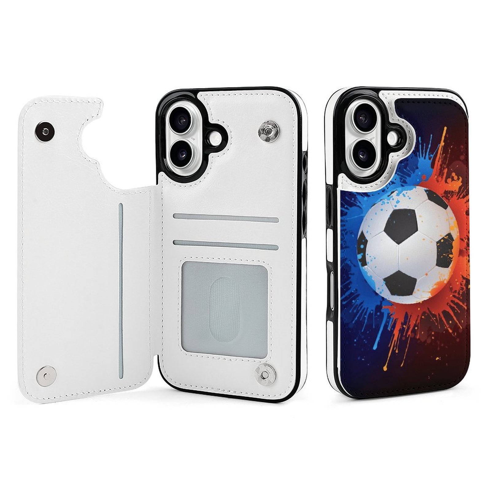 ocean coral shell blue green sea Leather Wallet Case for iPhone 16 15 ...