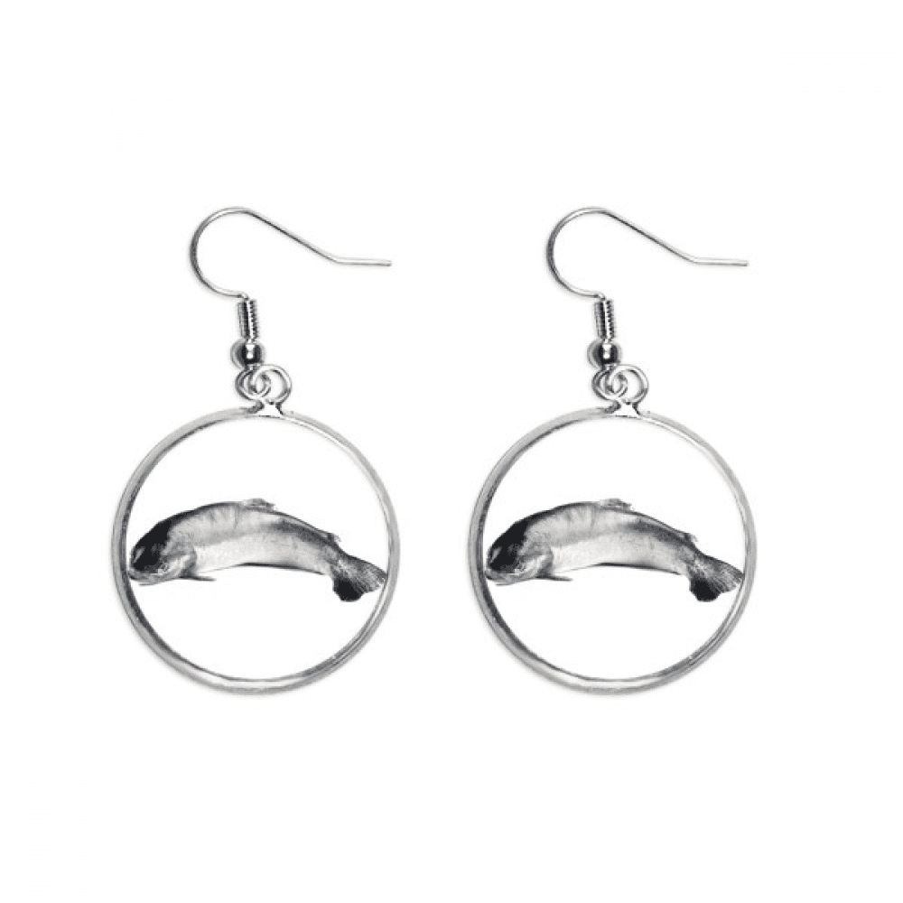 ocean fish alive activity curly ear dangle silver drop ear jewelry ...