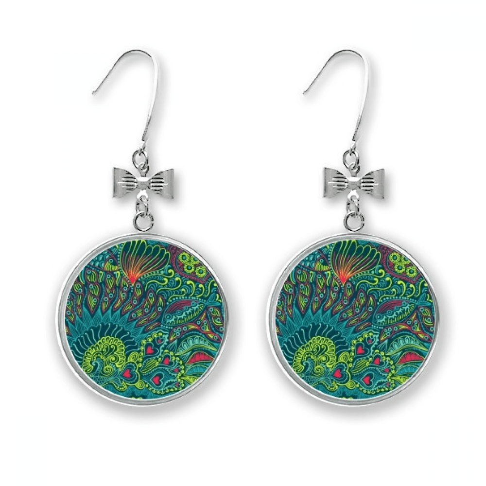 ocean foreign lands biology bow earrings drop stud pierced hook ...