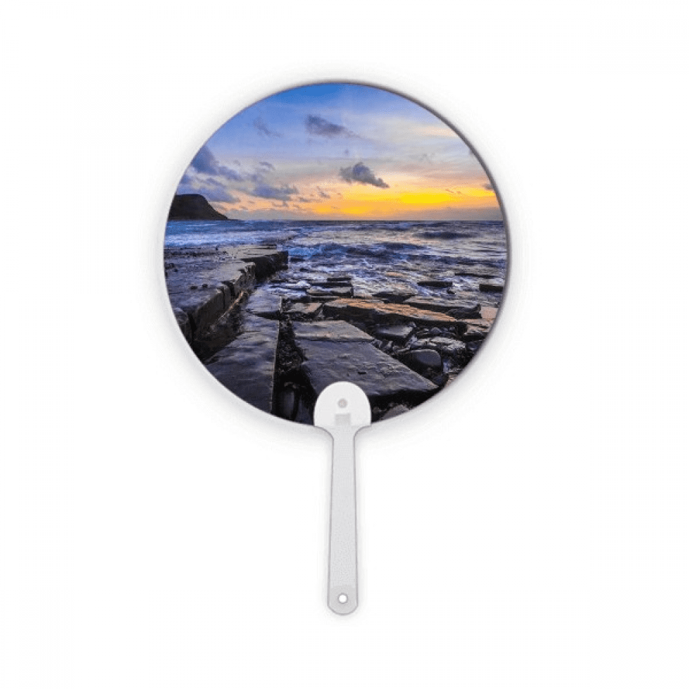 ocean st water science nature picture Plastic Round Handheld Fan ...