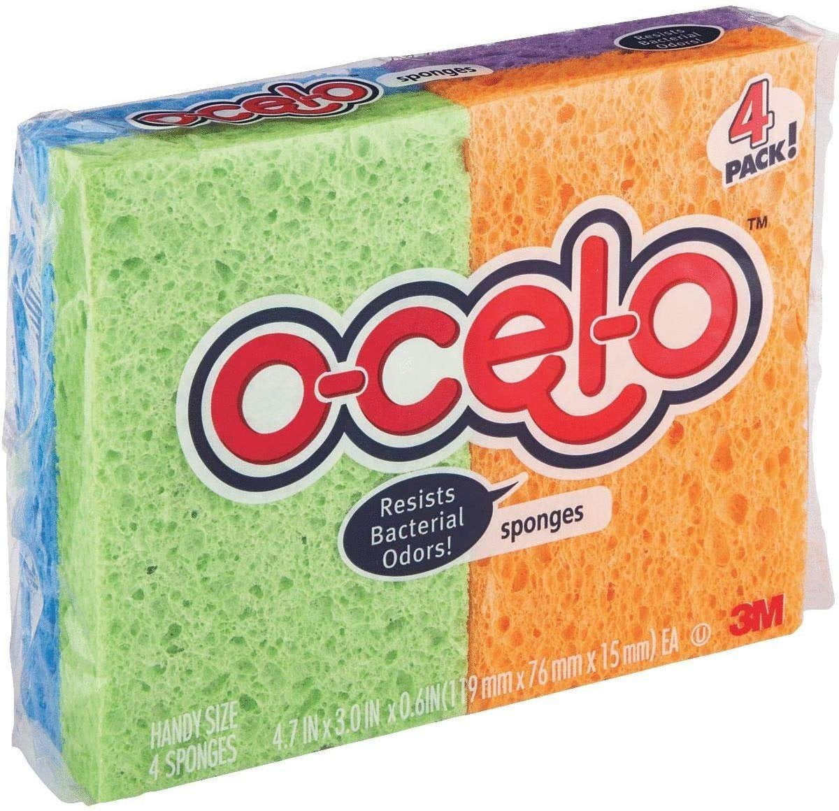 ocelo Cel-O Cellulose Sponges, 4 Count Colors may vary - Walmart.com