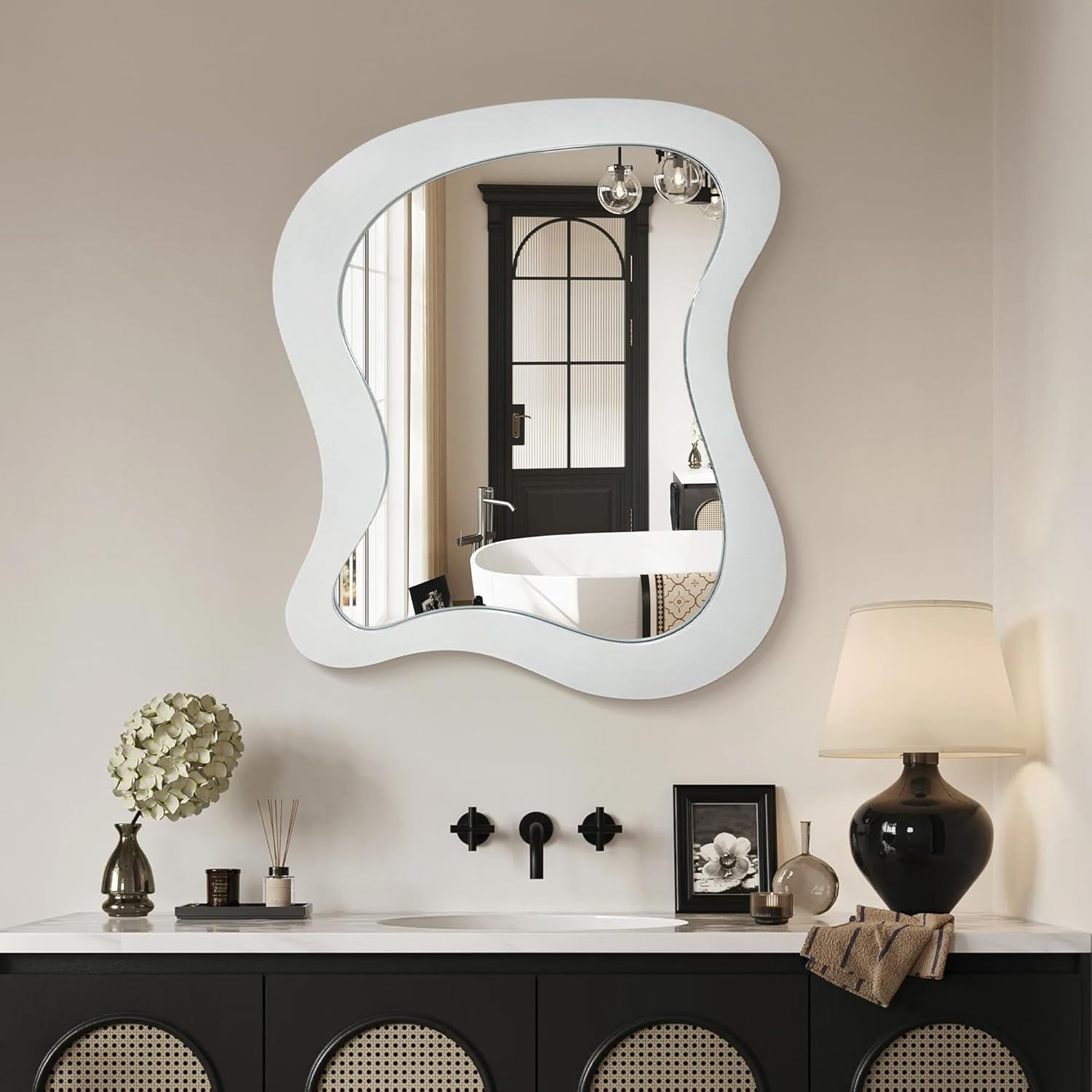 octopus Irregular Wall Mirror - 20"x24" Asymmetrical Wall Mirrors with ...