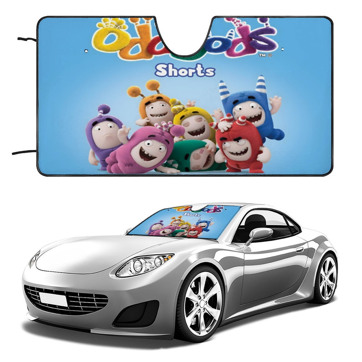 oddbods-theme Windshield Sun Shade Front Protector Folding Car Sun ...