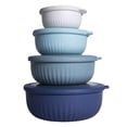 odorsTT 4pcs Salad Bowls, Mixing Bowls with LIDS, Stacked Meal Prep ...