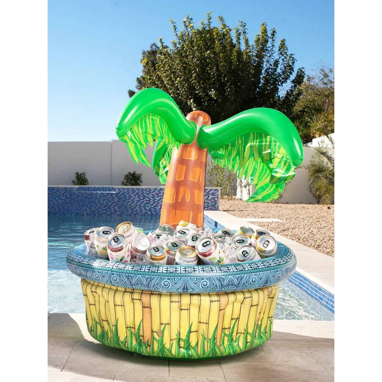 odorsTT Inflatable Palm Tree Cooler,Summer Outdoor Beverages Blow Up ...