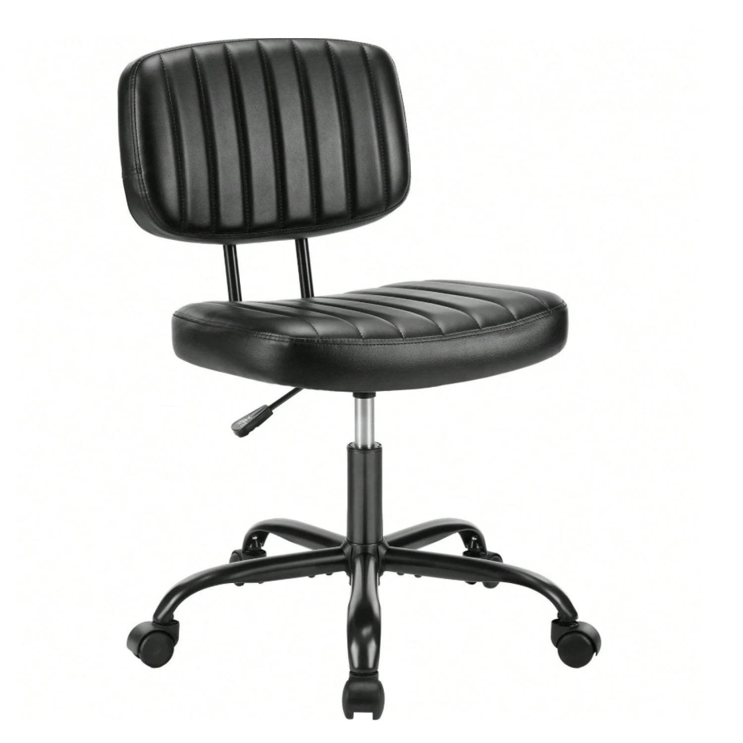 odorsTT Small Armless Office Chair PU Leather Small Desk Chair Height ...