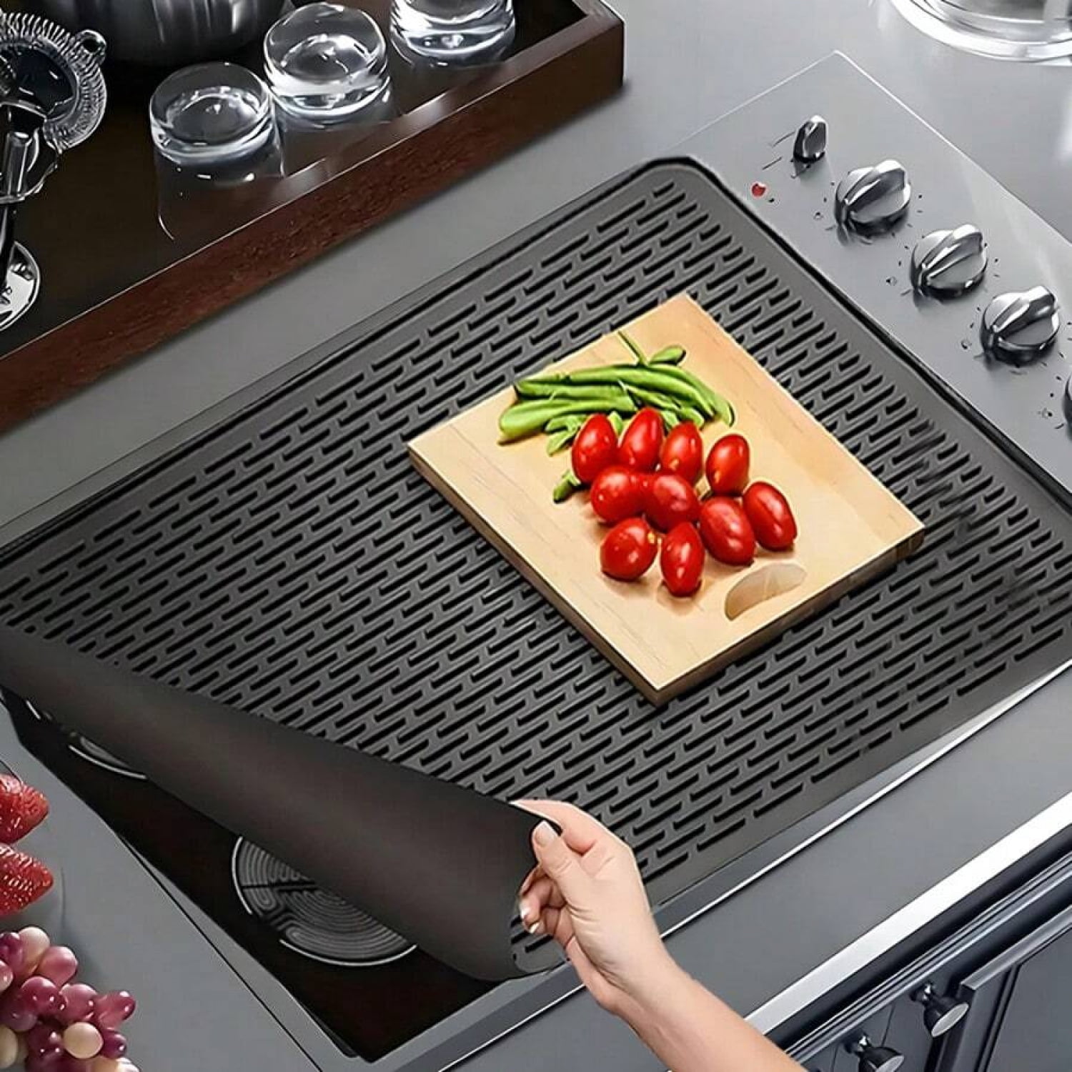 odorsTTOne Silicone Heat Shield, Electric Stove Cover -28" X 20 ...