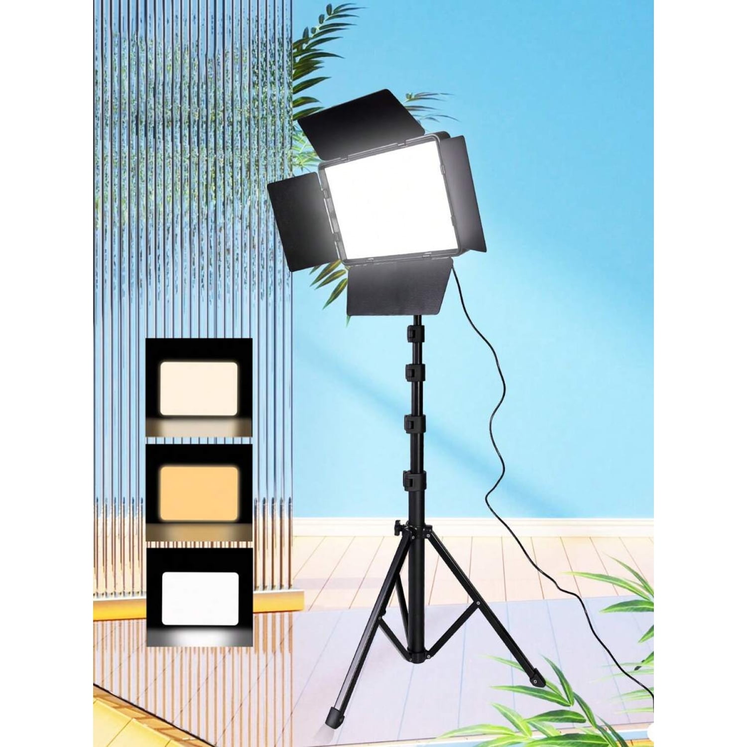 odorsTTProfessional LED Studio Spotlight, 130cm With Adjustable Tripod ...