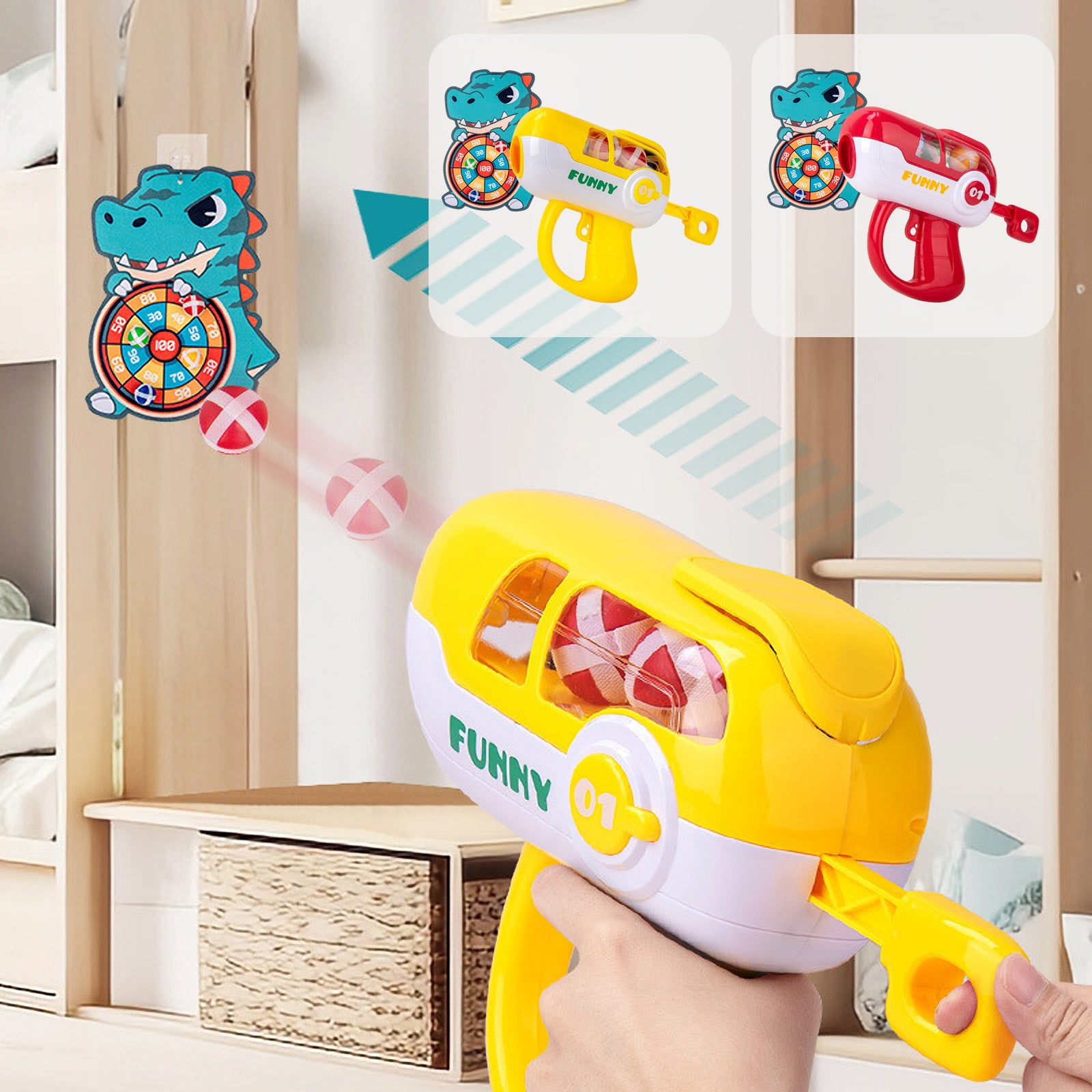 oefntac Idea Christmas Gifts Toddler Toys Dinosaur Ball Guns Mark ...