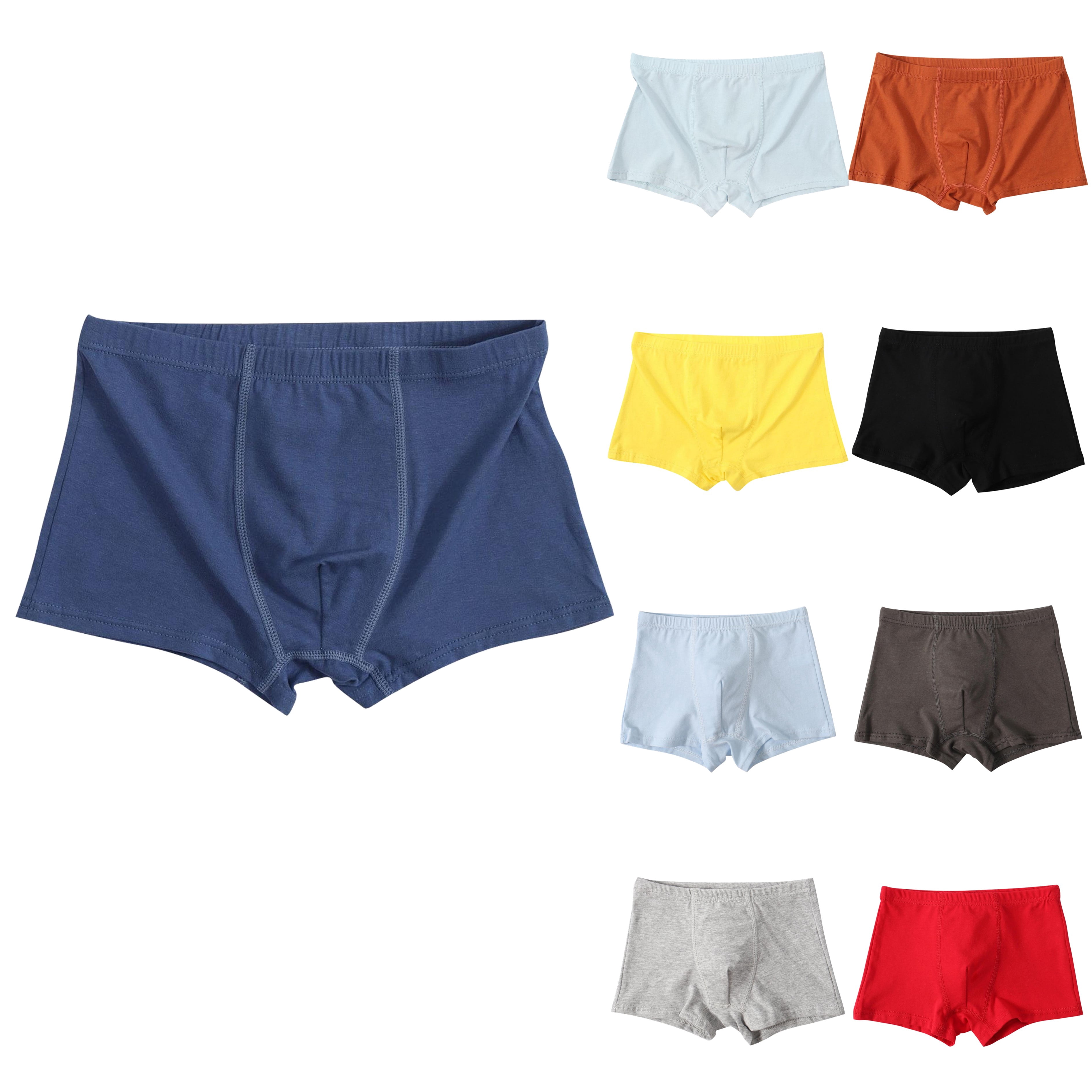 oelaio Boys Boxer Briefs Soft Cotton Underwear Moisture-Wicking ...