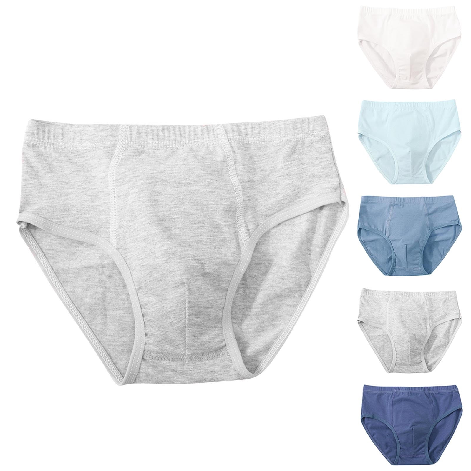 oelaio Boys Cotton Underwear Panties for Kids Solid Color Briefs ...