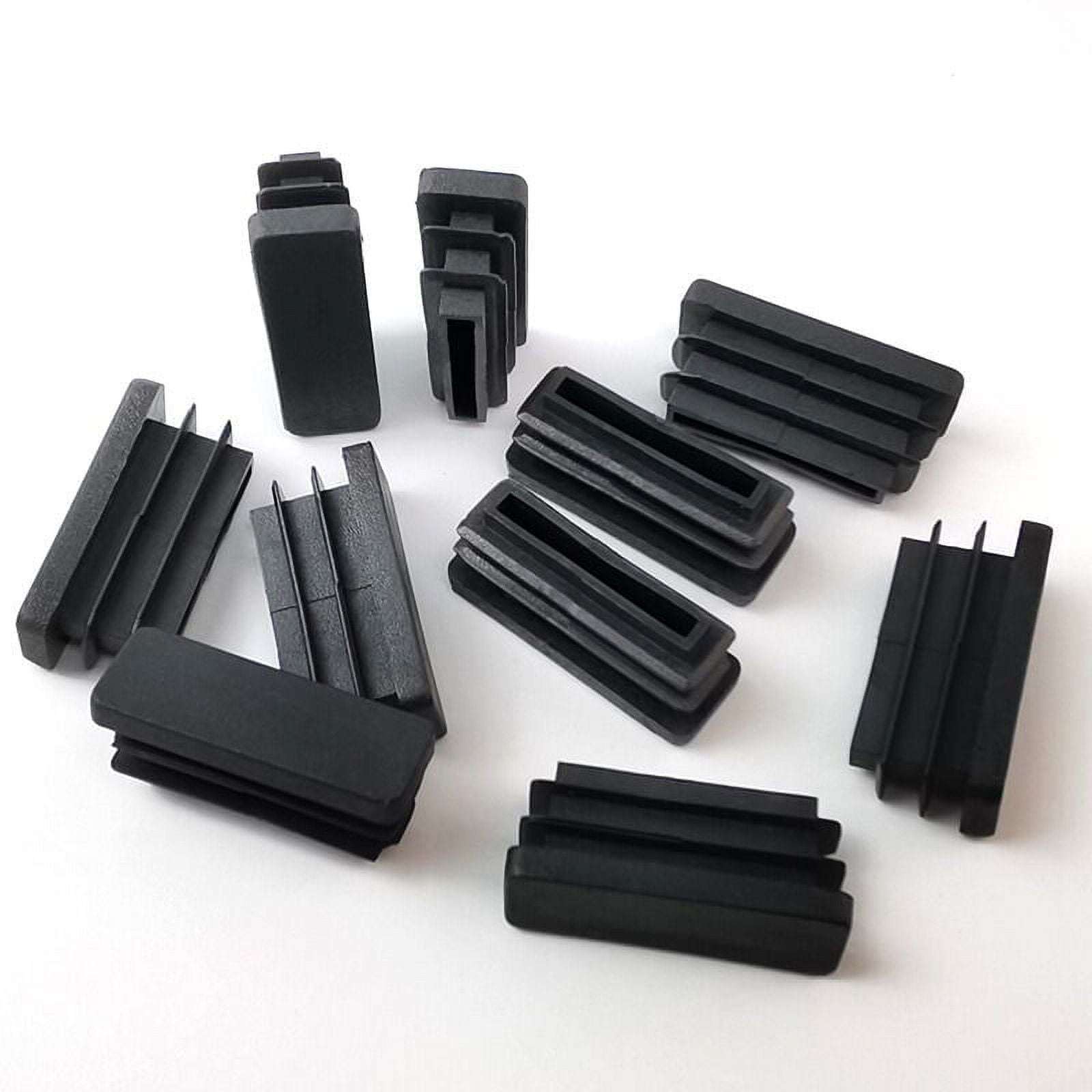 of 20 Black Rectangular Plastic End Caps for Table Legs, Chair Legs ...