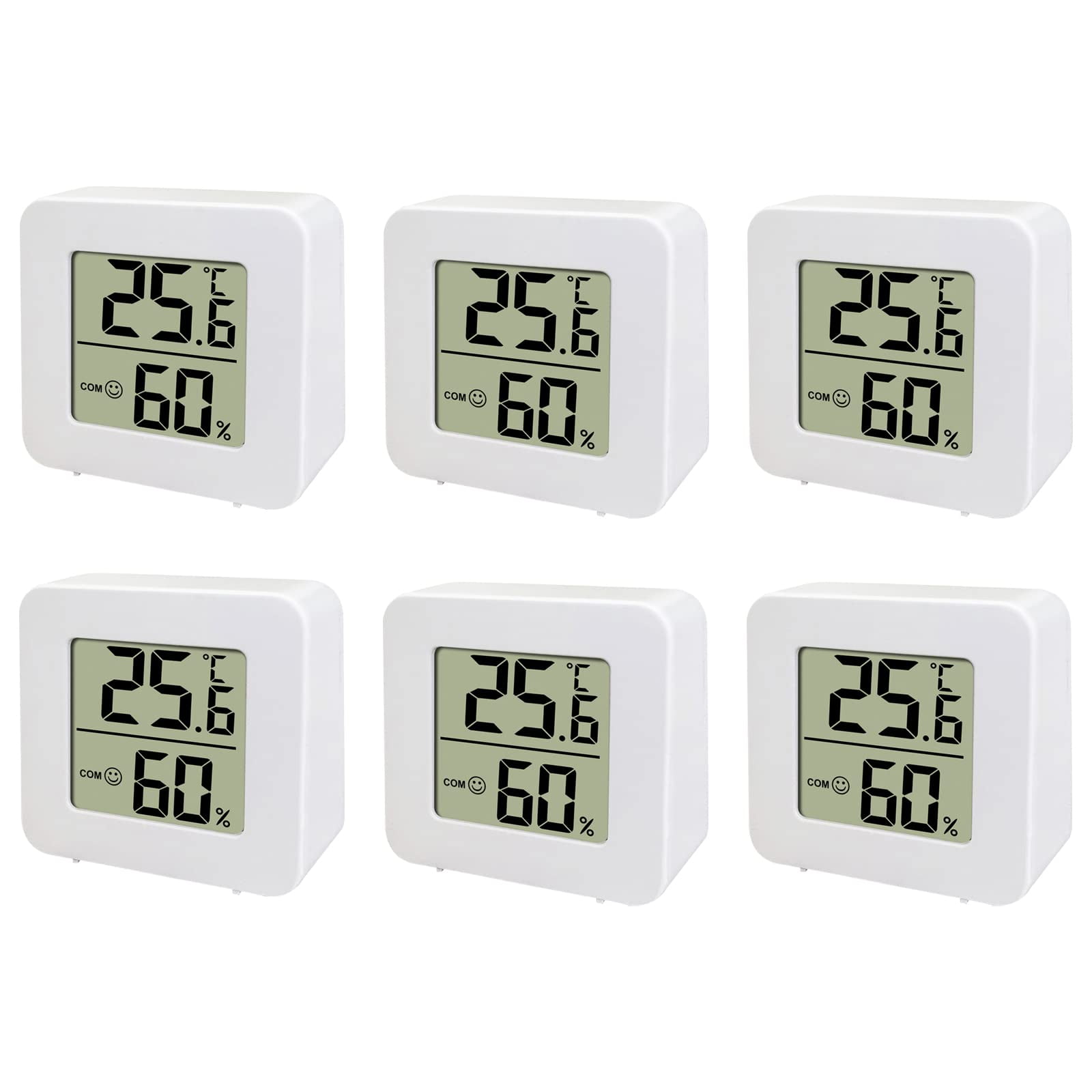 of 6 mini thermometers for indoor use, digital indoor room thermometer ...