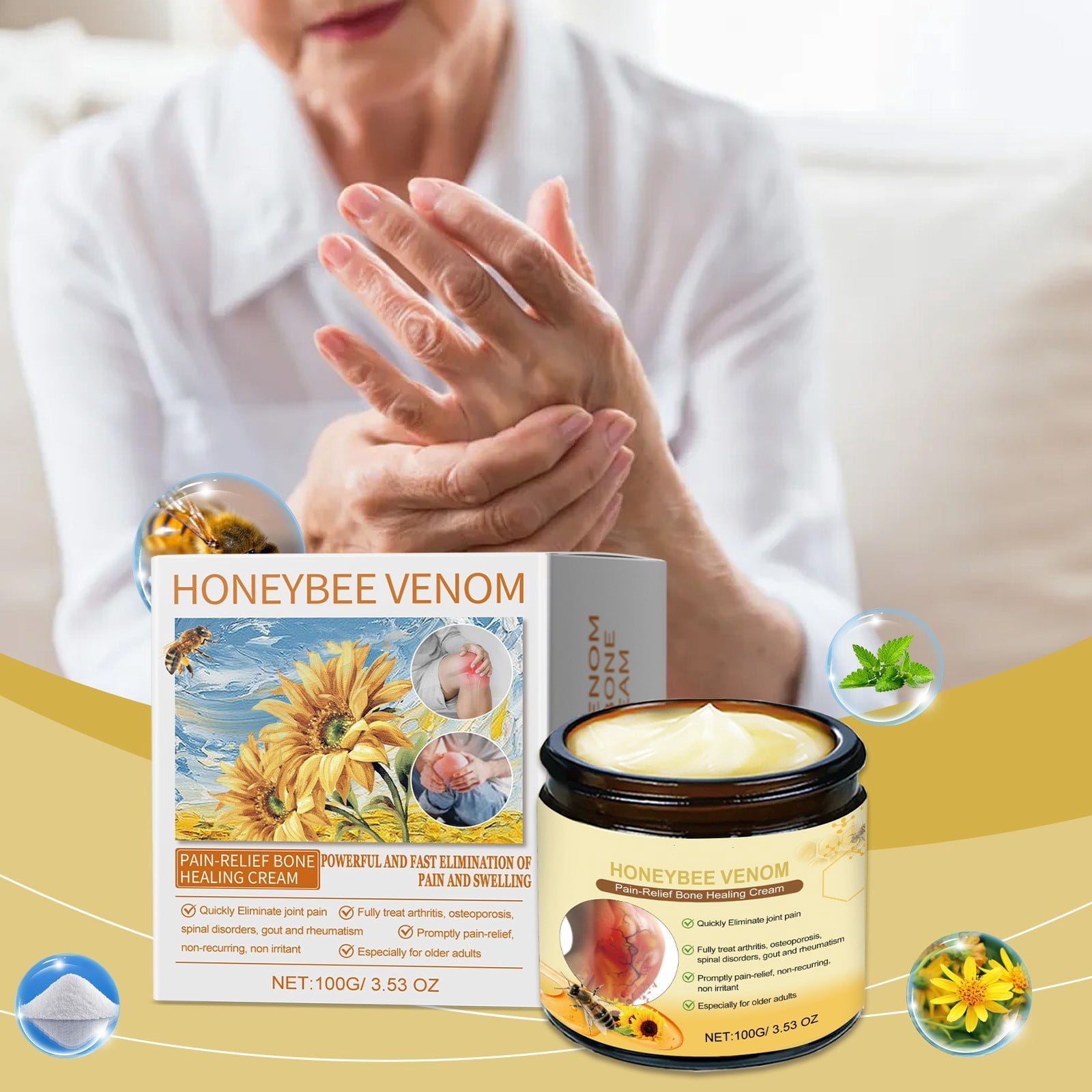 of Skin Joint Care Gentle Body Joint Knee Daily Massage Mild And Non ...