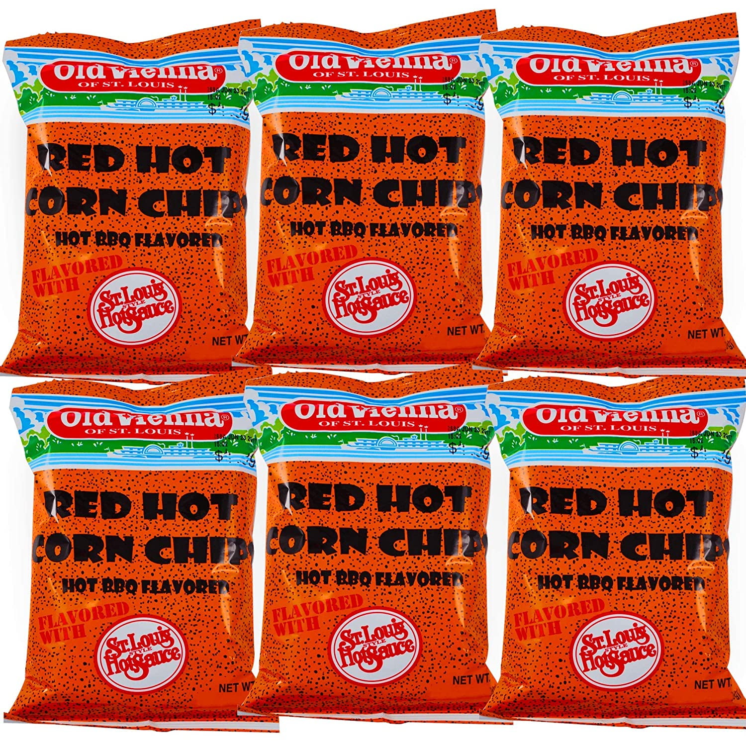 of St. Louis (Red Hot Corn Chips Hot Barbecue, 8 oz 6 Pack) - Walmart.com
