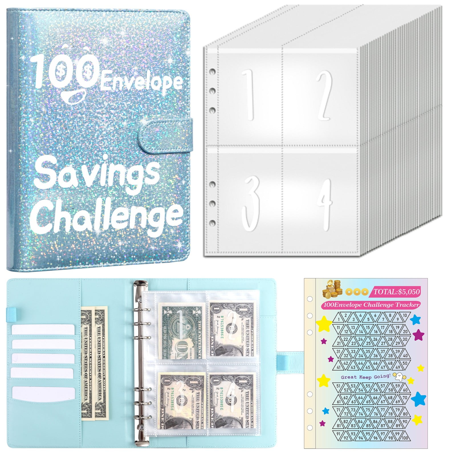 office supplies Clearance! Aedtie 100 Envelope Saving Challenge ...