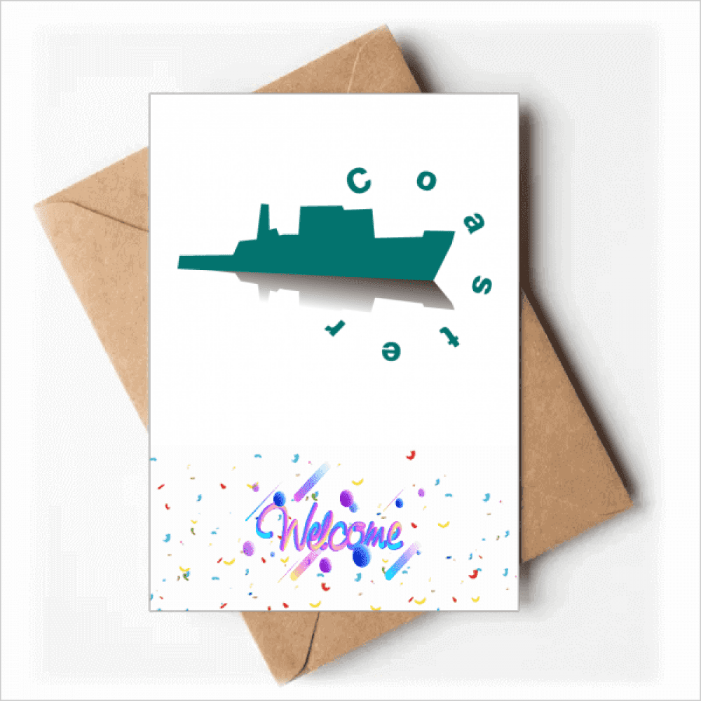 offshore trade ship ocean Welcome Back Greeting Cards Envelopes Blank ...