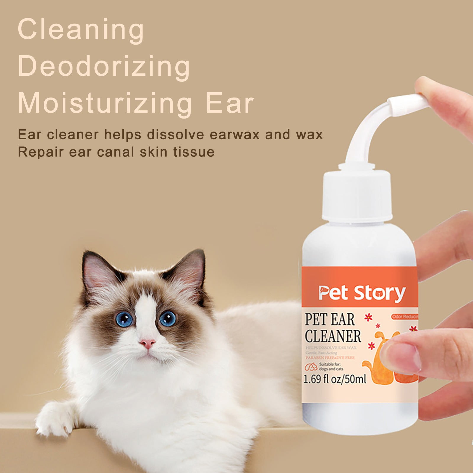 og and Cat Ear Cleansing Wipes - Ear Cleaner Solution for Pets to ...