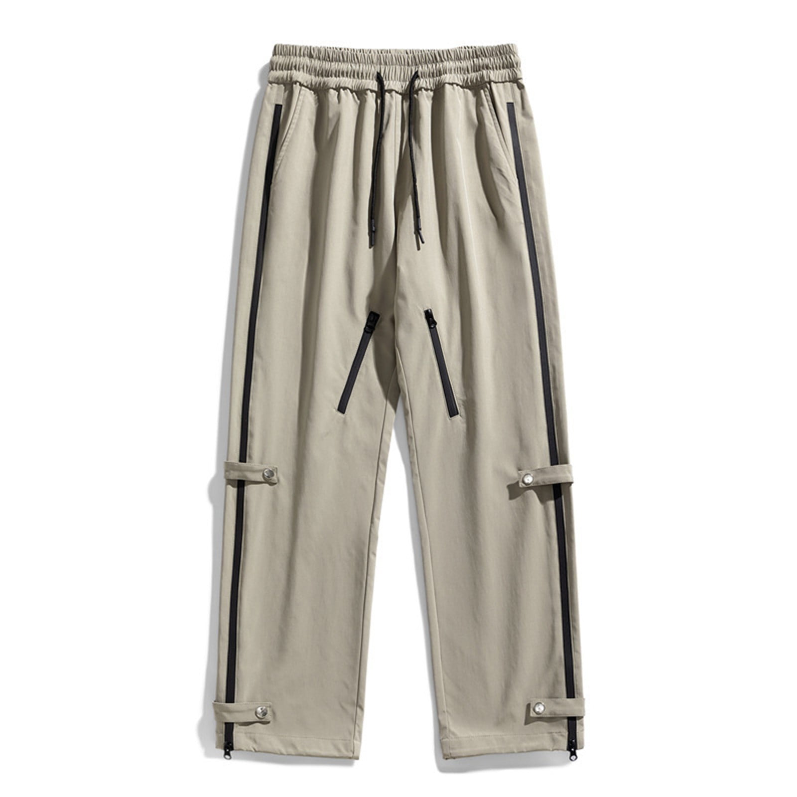 ohmzyzo Men's Drawstring Sweatpants Straight Wide Leg Jogger Pants ...