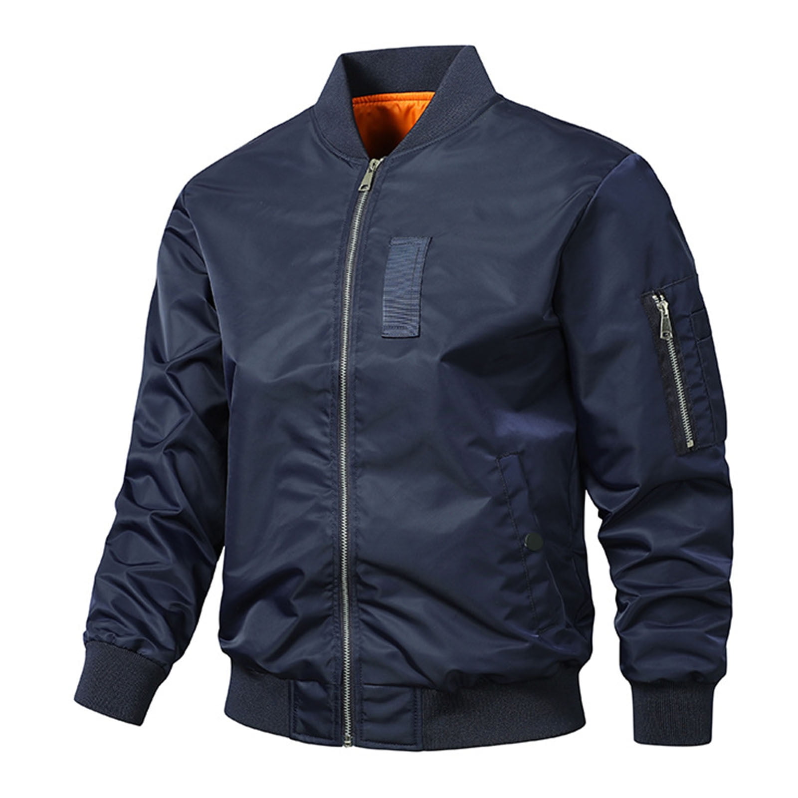 ohmzyzo Men's Lightweight Bomber Jacket Windbreaker Casual Fall Spring ...