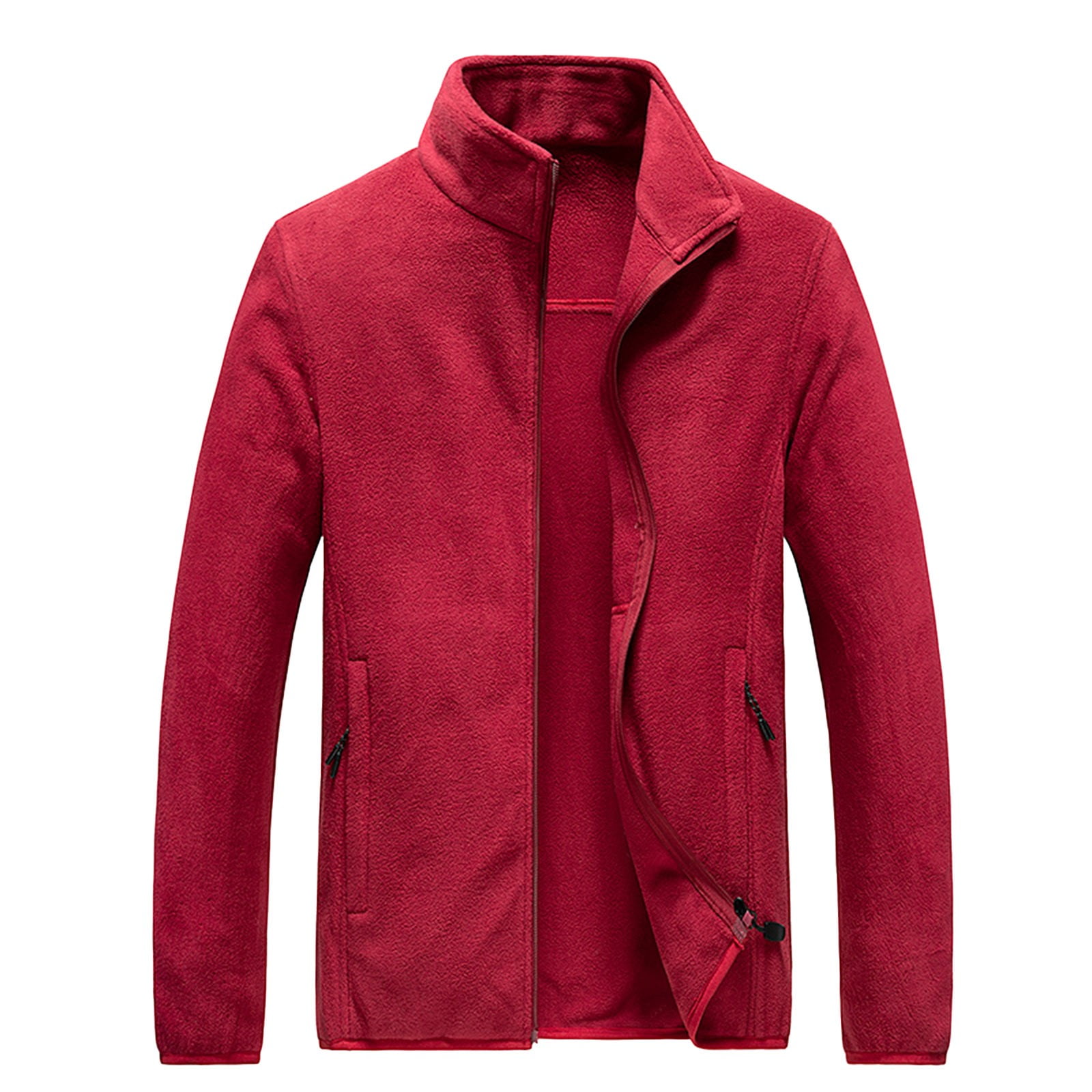 ohmzyzo Men's Lightweight Full Zip Coats Soft Fleece Lined Jackets ...