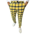 ohmzyzo Men's Plaid Slacks Regular Fit Flat Front Work Prom Checked ...