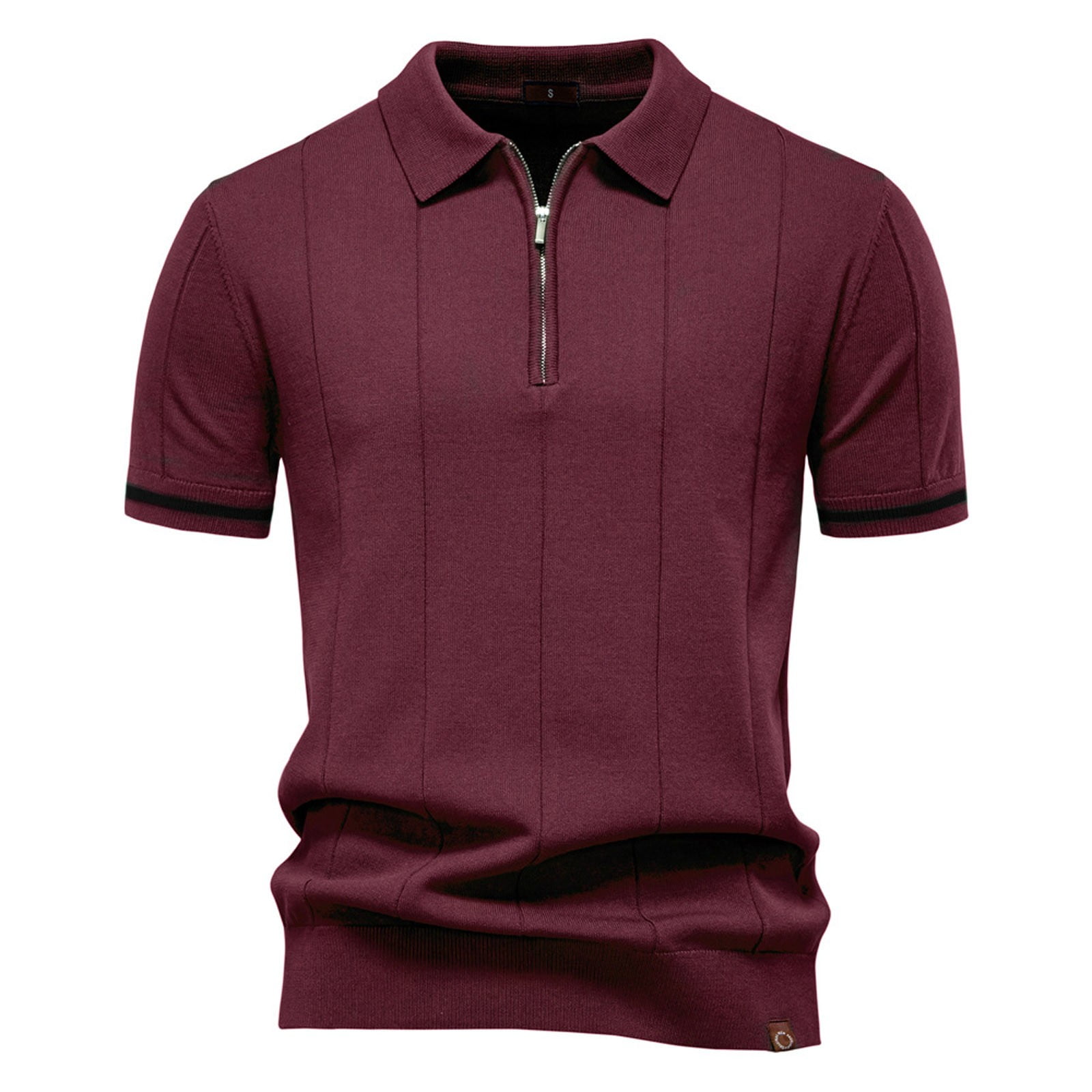 ohmzyzo Mens Golf Polo Shirts Short Sleeve Quarter Zip Knit Polos Slim ...