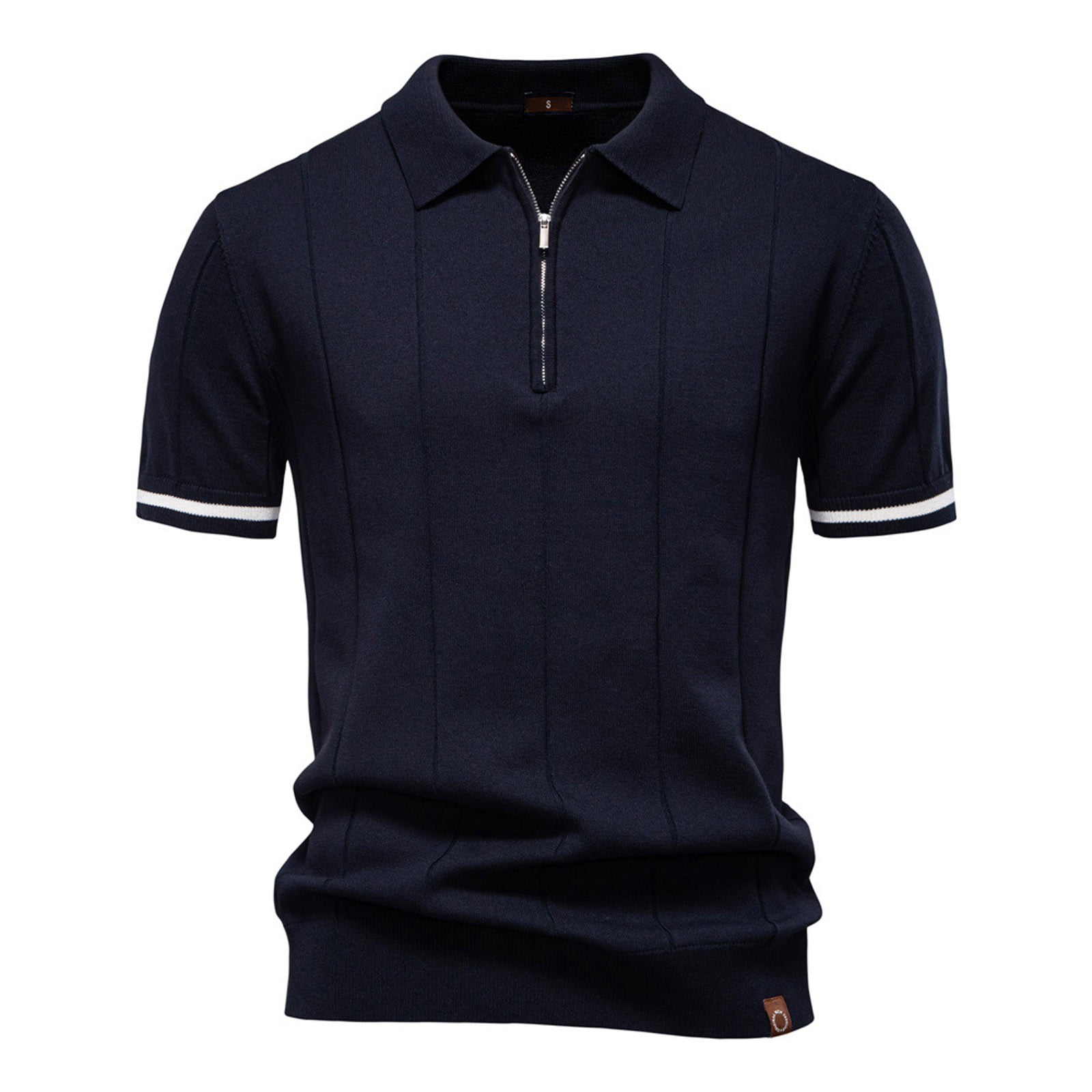 ohmzyzo Mens Golf Polo Shirts Short Sleeve Quarter Zip Knit Polos Slim ...